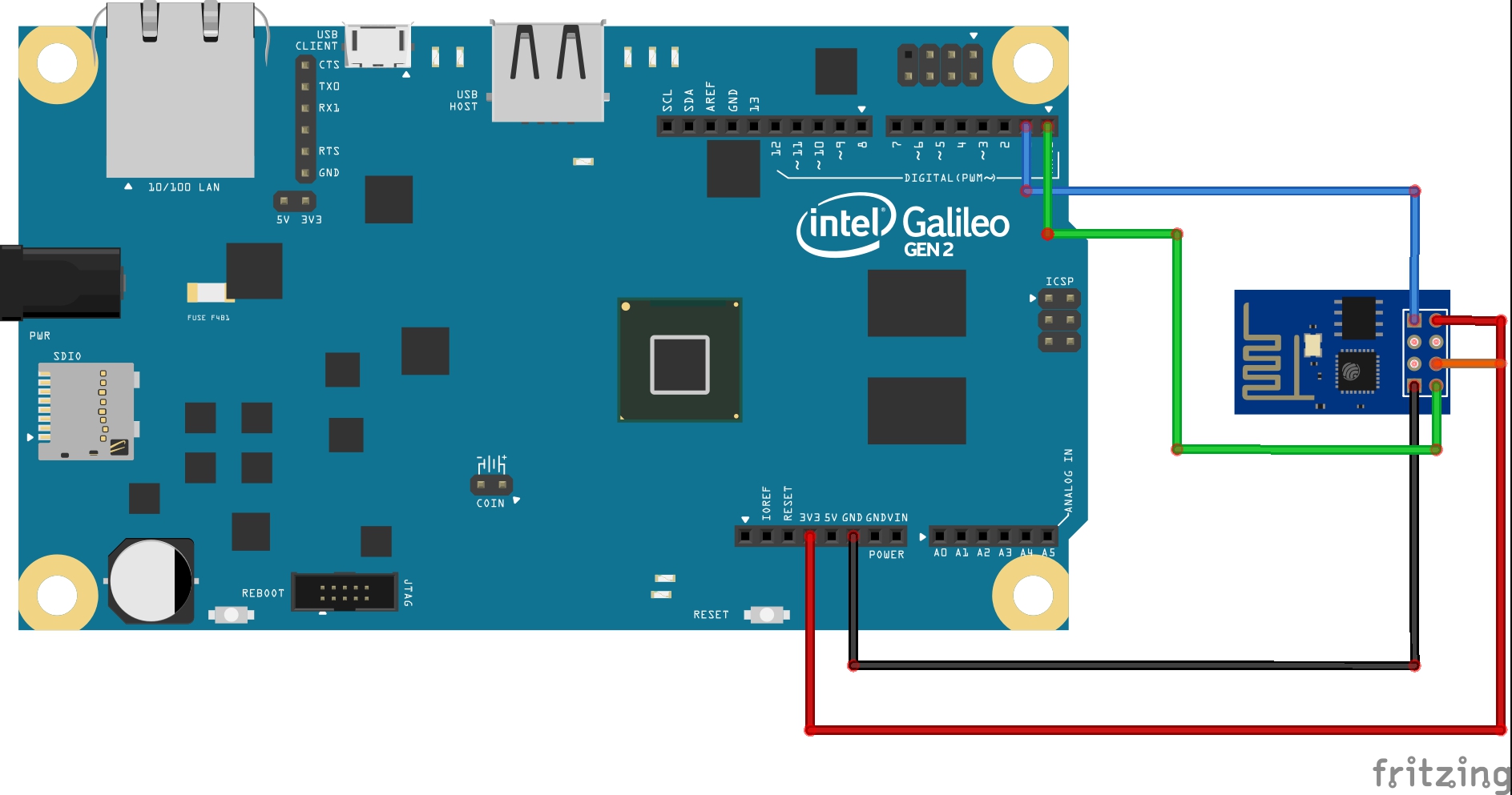 Using Intel® Galileo Gen 2 with ESP8266-01 and Blynk - IoT for Geeks